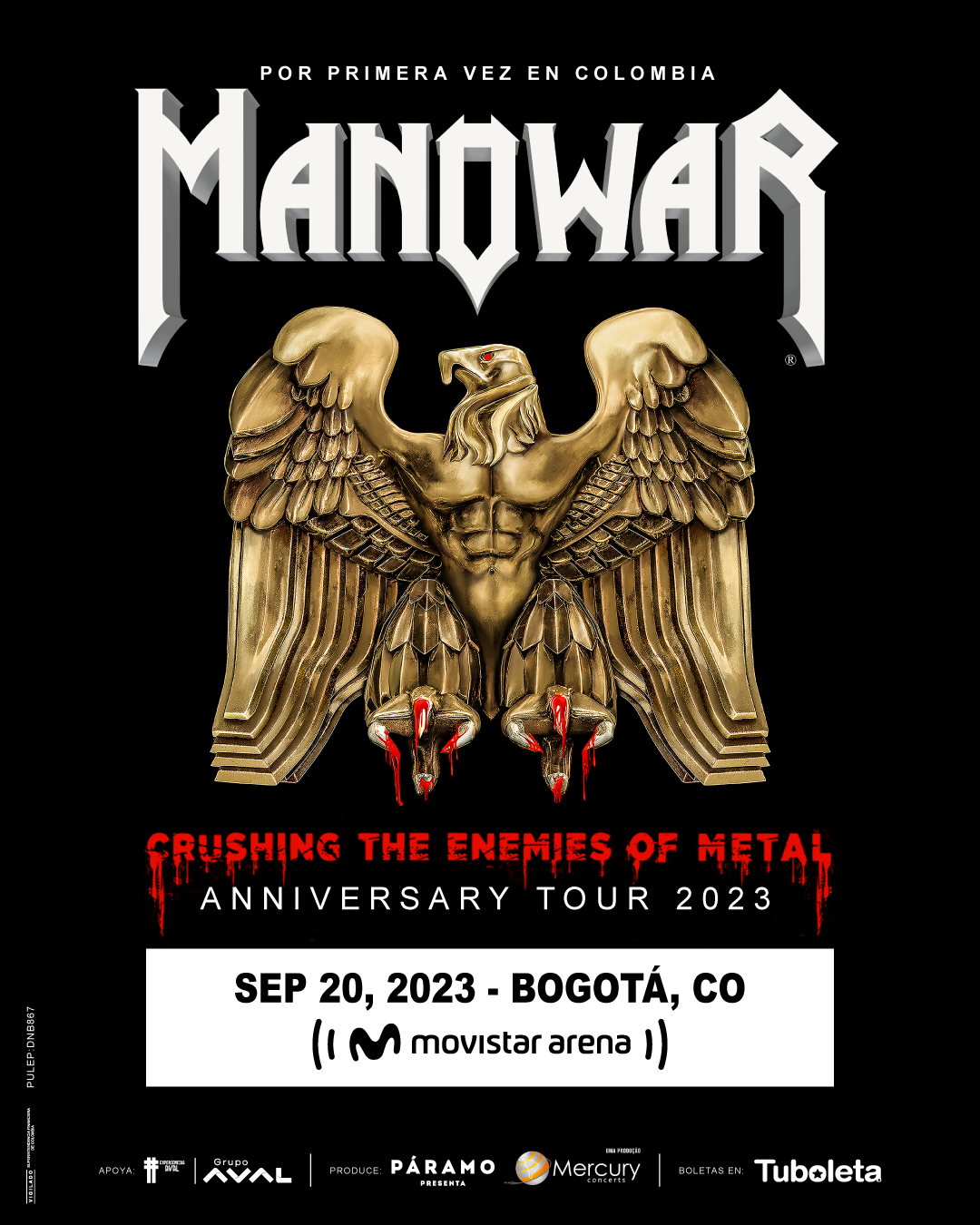 Manowar llegará por primera vez a Colombia