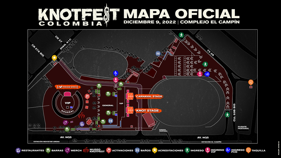 Este es el mapa del Knotfest 2022